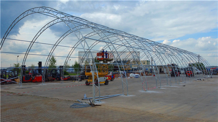 15.24m (50’) wide Dome Fabric Building Structure, 50x100 and more